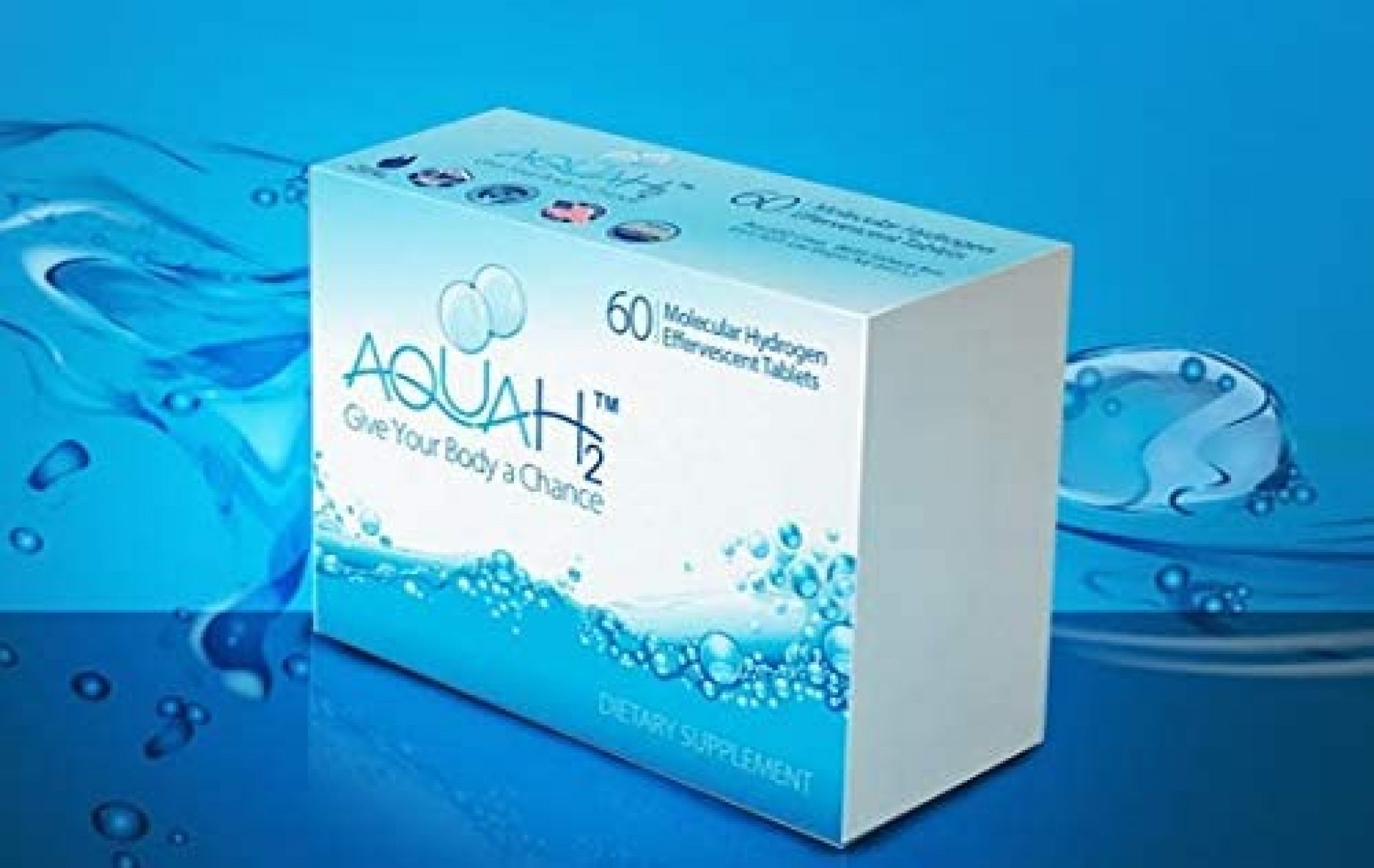 Aquah2 Molecular Hydrogen Tablets | 60 Hydrogen Water Tablets by Aquah2 ...
